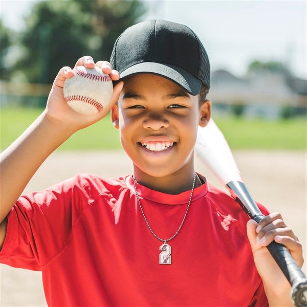 Personalized Baseball Number Pendant