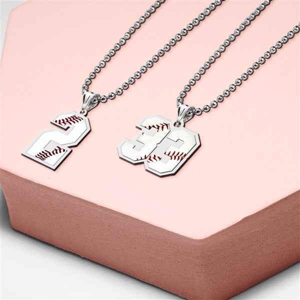 Personalized Baseball Number Pendant