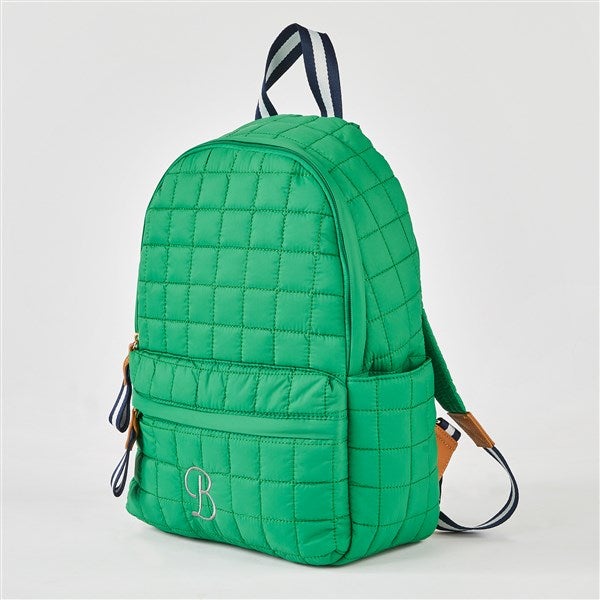 Embroidered Shiraleah Quilted Backpack in Green