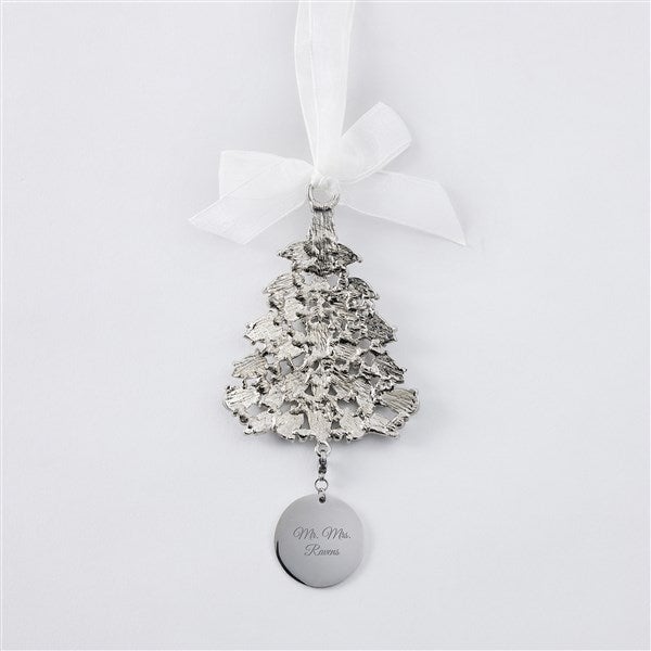 Engraved Jeweled Tree Ornament