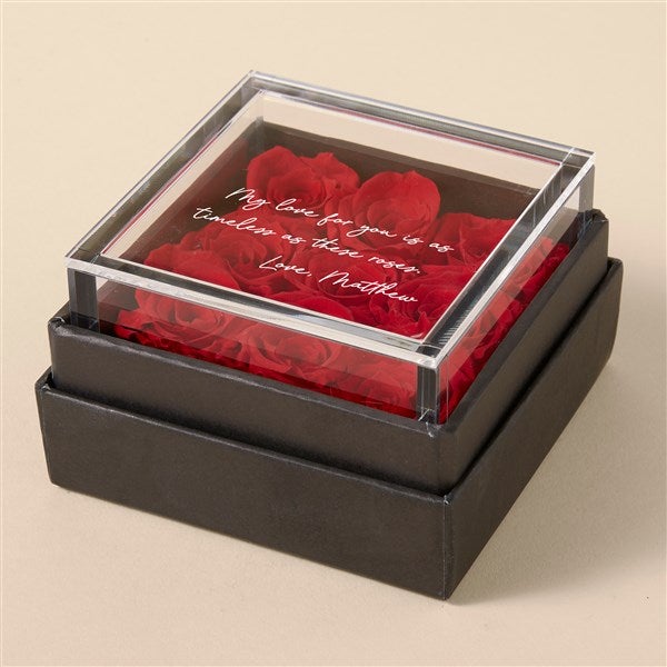 Write Your Own Personalized Miniature Magnificent Red Rose Keepsake Box