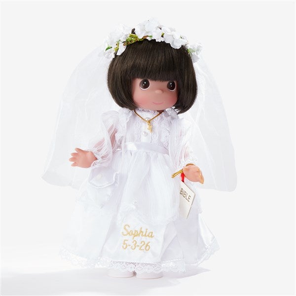 Personalized First Holy Communion Doll - Precious Moments Brunette Doll