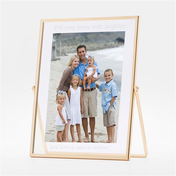 Kittenish Engraved Gold Floating 5x7 Frame