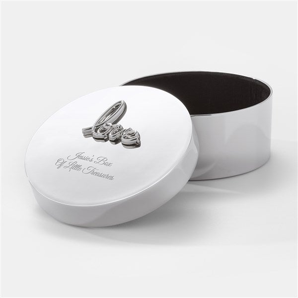 Engraved Silver "Love" Round Keepsake Box