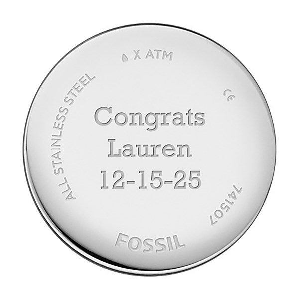 Engraved Fossil Harlow Gold-Tone Watch