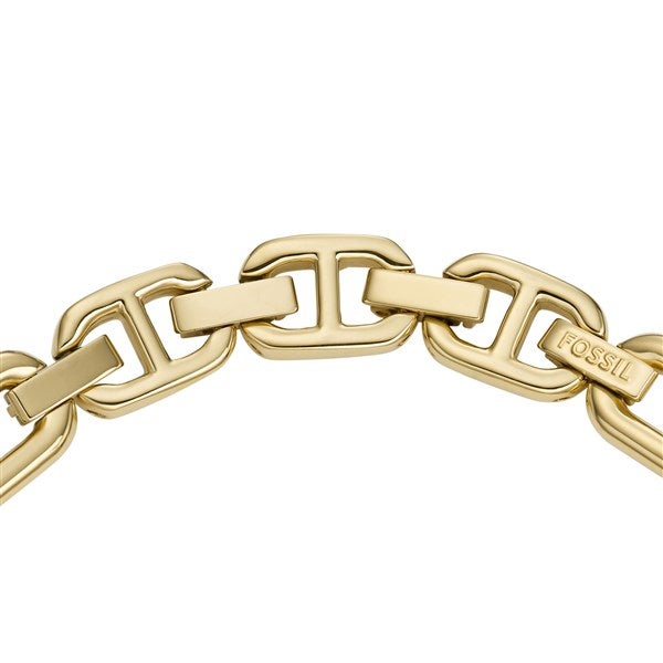 Engraved Fossil Harwell Gold-Tone Bracelet Watch