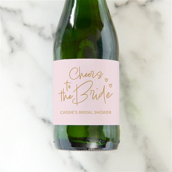 Kittenish Cheers to the Bride Personalized Bottle Labels