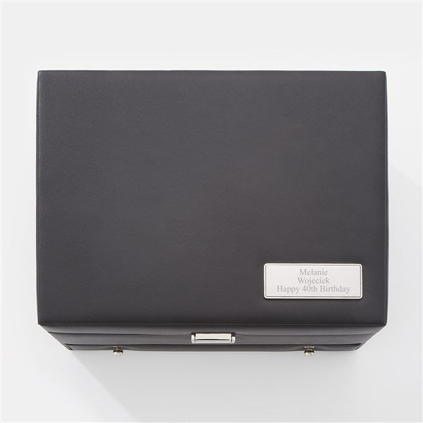 Engraved Vegan Leather Expanding Jewelry Box