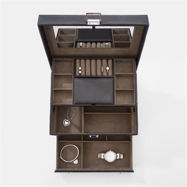 Engraved Vegan Leather Expanding Jewelry Box