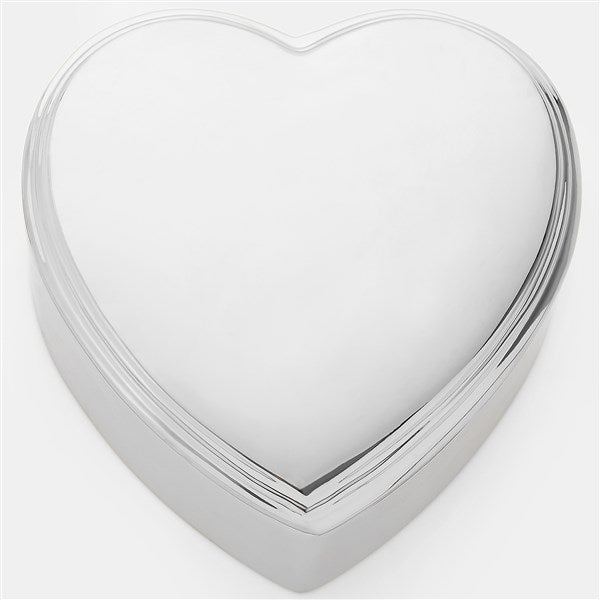 Engraved Silver Heart Keepsake Box