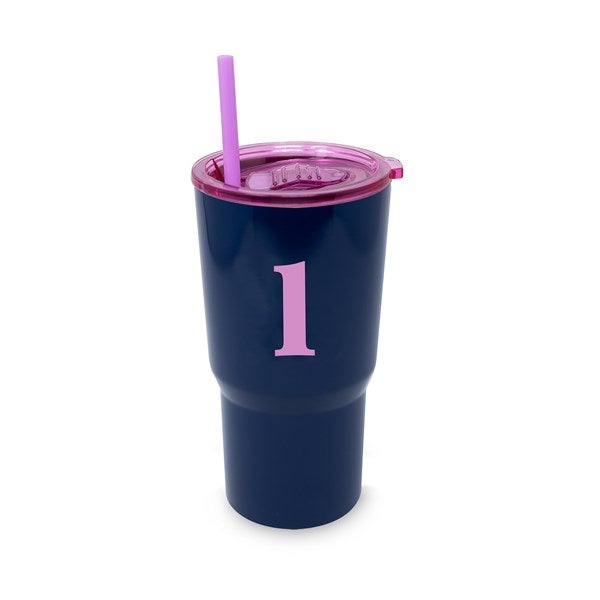 Kate Spade Initial Travel Cup with Straw - L