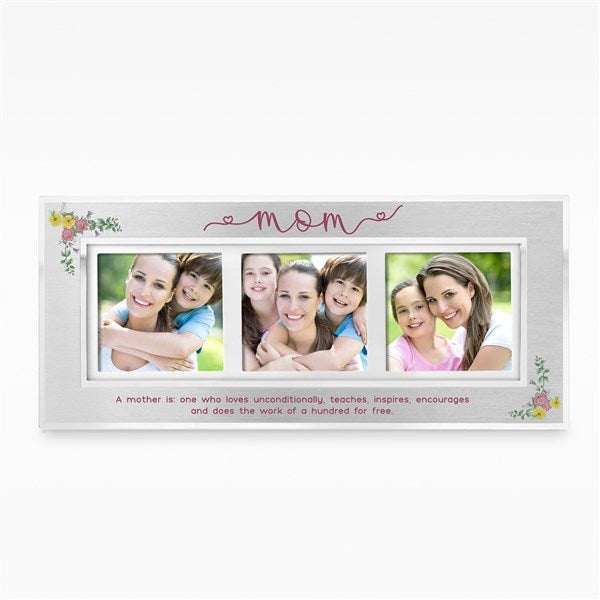Personalized Floral Multi Picture Frame for Mom