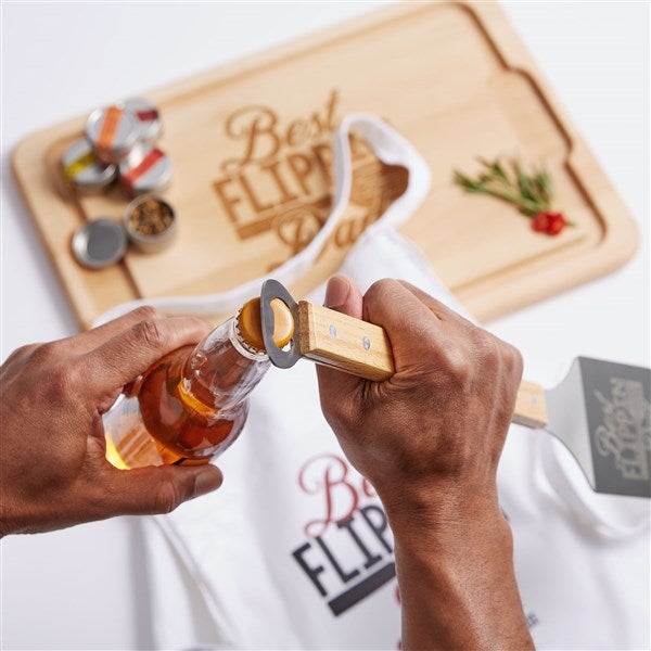 Best Flipping Dad Personalized BBQ Grilling Gift Set