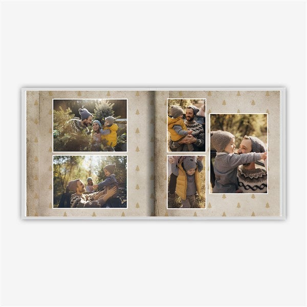 Vintage Christmas Personalized Photo Book - 8x8 Premium Hard Layflat
