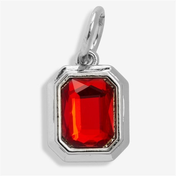 Birthstone & Silver Rectangle Charms