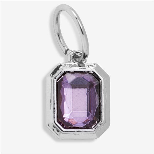 Birthstone & Silver Rectangle Charms