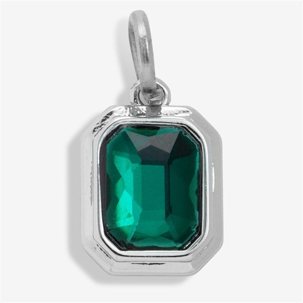 Birthstone & Silver Rectangle Charms