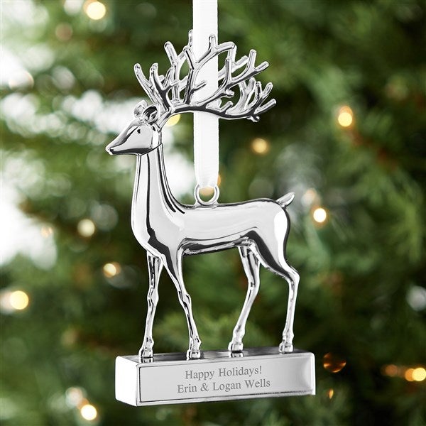 Engraved Reindeer 3D Ornament