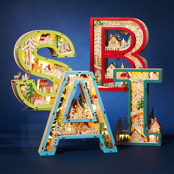 Northwood Noel Wood LED Monogram Letters