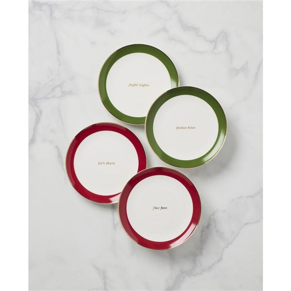 kate spade new york Evergreen Accent Plates, Set of 4