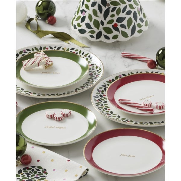 kate spade new york Evergreen Accent Plates, Set of 4