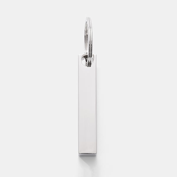 Engraved Thank You Vertical Bar Keychain