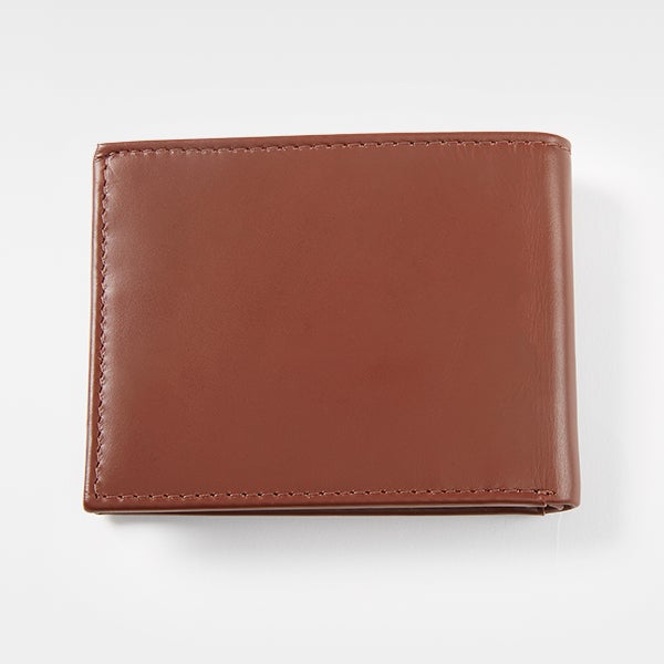 Engraved Dark Brown RFID & Passcase Wallet