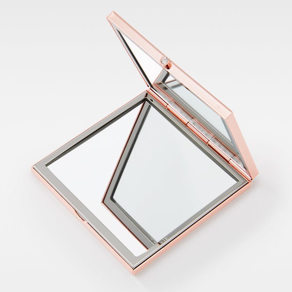 Engraved Rose Gold Frosted Strip Compact