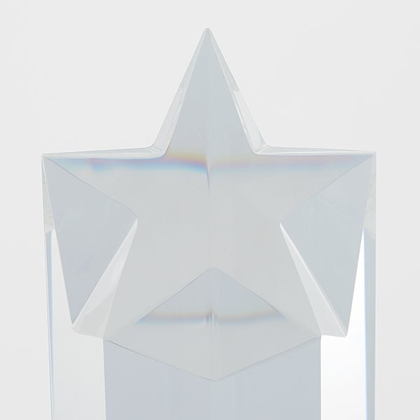Recogniton Engraved Cut Crystal Star Award