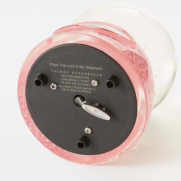 Engraved Baptism Praying Girl Snow Globe