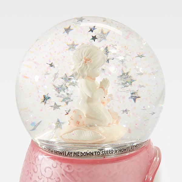 Engraved Baptism Praying Girl Snow Globe