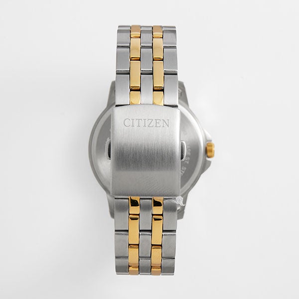 Engraved Citizen Milestone Two-Tone Steel & Gold Quartz Watch