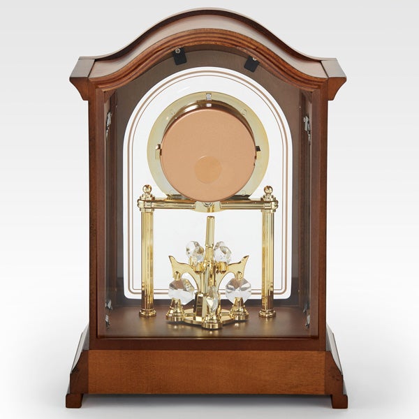 Engraved Bulova Durant Crystal Pendulum Milestone Clock