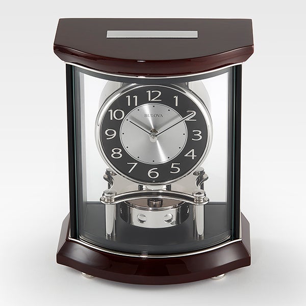 Engraved Bulova Gentry Contemporary Clock
