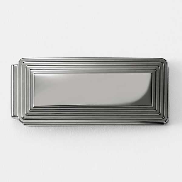 Engraved Gunmetal Stepped Edge Money Clip