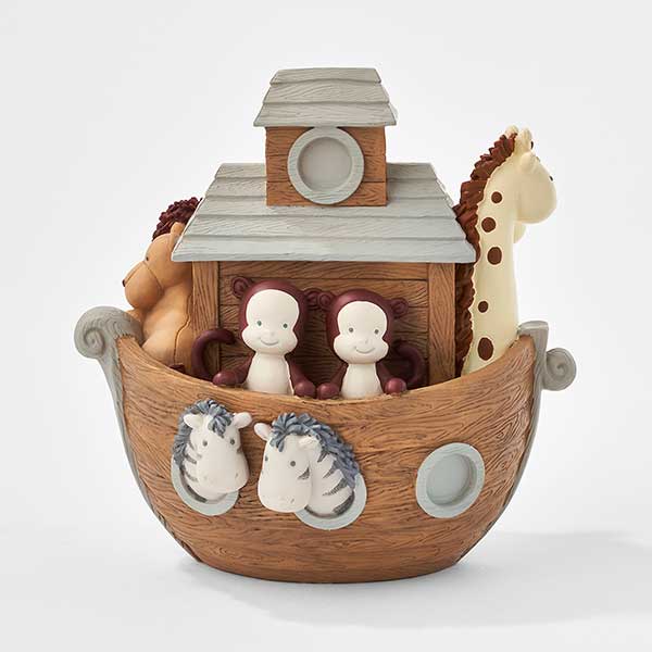 Engraved Noah's Ark Resin Coin Bank