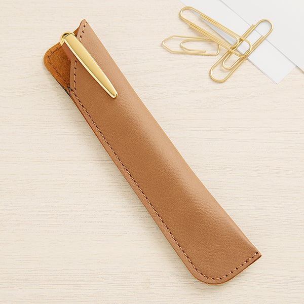 Signature Series Personalized Leatherette Pen - Brown