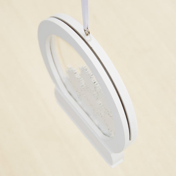 Holiday Snow Globe Personalized Family Wood Shaker Ornament