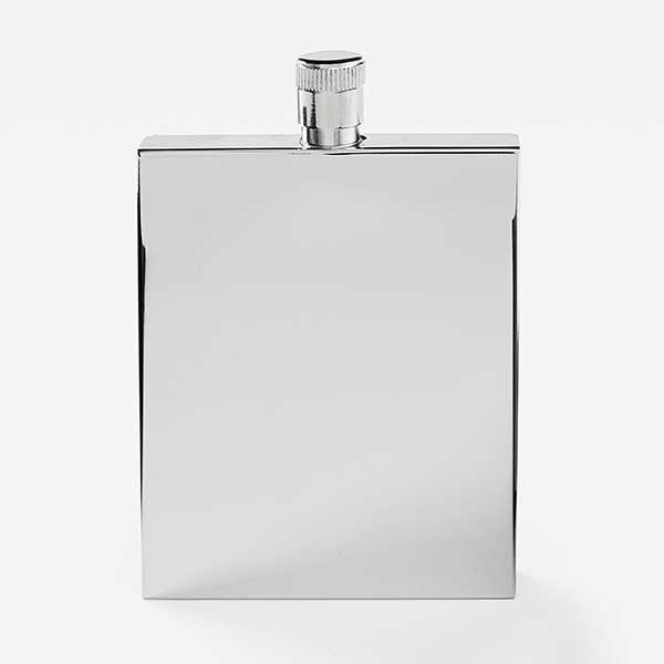 Kittenish Engraved Thin Rectangle Flask