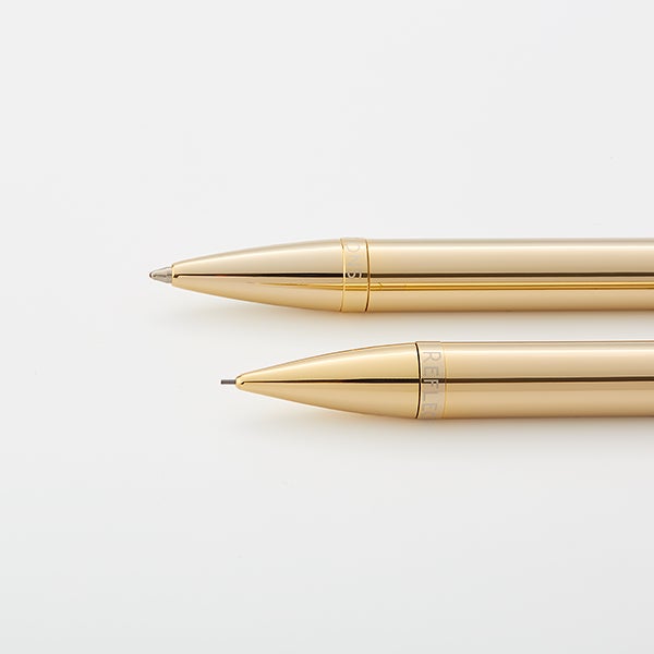 Engraved Reflections Gold Pen and Pencil Set