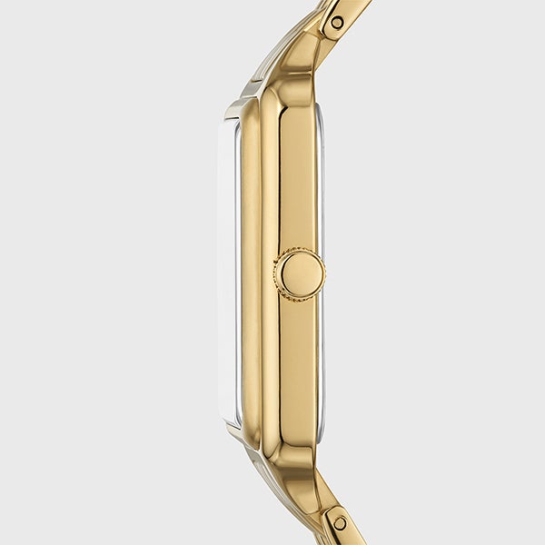 Engraved Fossil Raquel Large Gold Watch