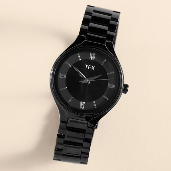 Men's TFX By Bulova Engraved Black Watch