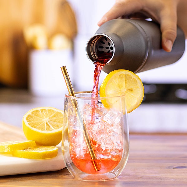 Engraved Corkcicle Monogram 17oz Cocktail Shaker in Ceramic Slate