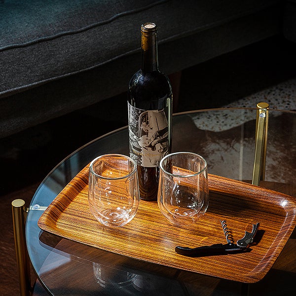 Etched Corkcicle Doubled Walled Stemless Glass Set