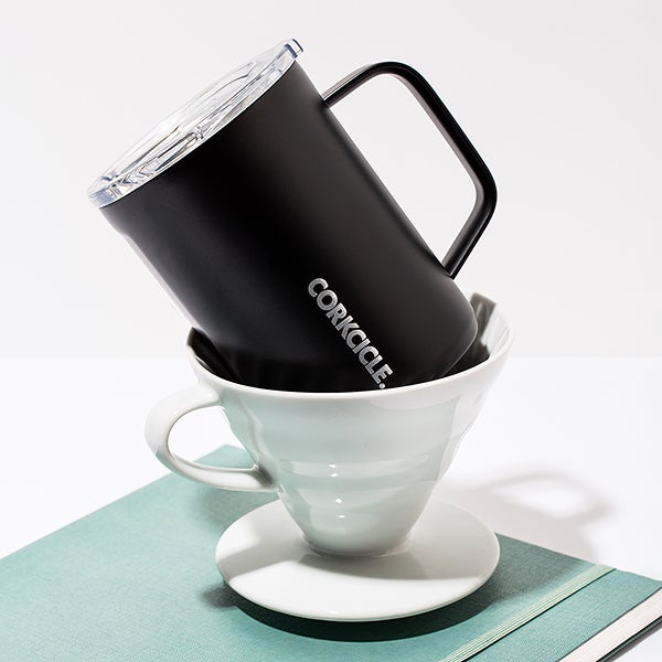 Engraved Corkcicle 16oz Insulated Mug in Burnt Wood