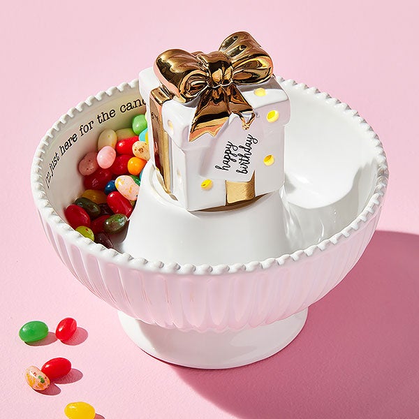 Ceramic Birthday Present Light Up Sitter