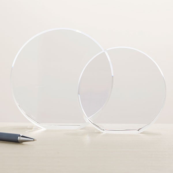 Engraved Recognition Round Crystal Award